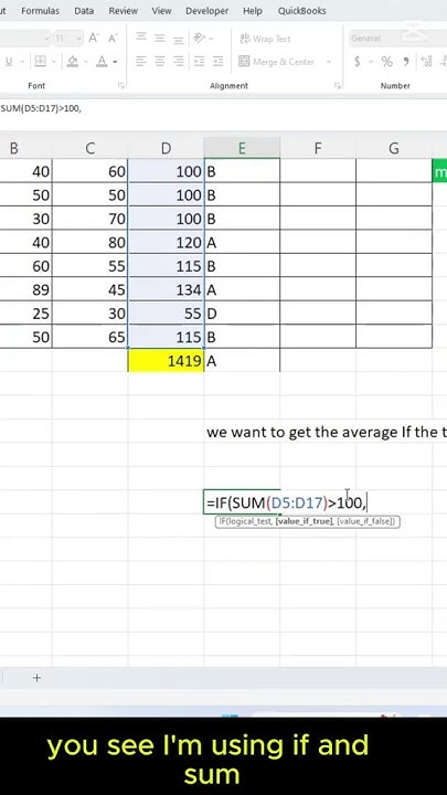 EXCEL TIPS IF COMBINATION WITH SUM FUNCTION🕥 #excel #exceltricks #exceltips #shorts # ...