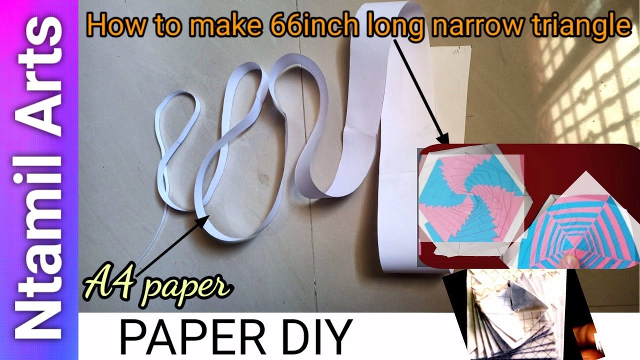 DIY- Narrow traingle from A4paper| For paper folding art| Ntamil Arts ...