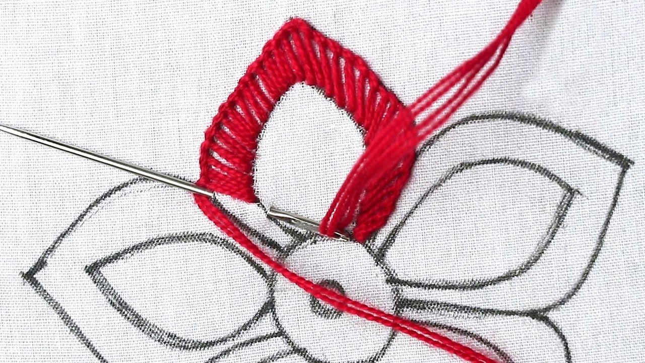 easy and simple buttonhole stitch embroidery tutorial for beginners ...