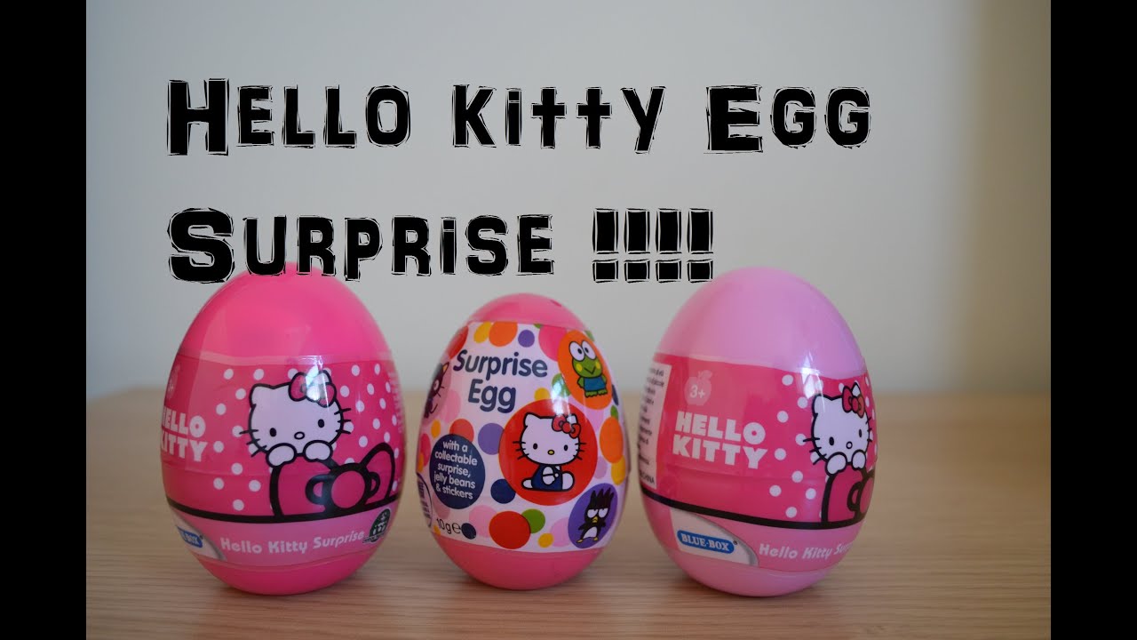 Hello Kitty Surprise Eggs Opened unwrapping super surprise toys - YouTube