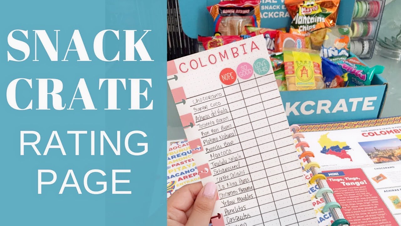 SNACK CRATE | Half Sheet Rating Page | Big Happy Planner - YouTube