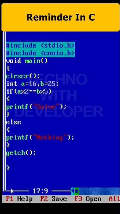 C Program to Compute Remainder C Part 144 | C Programming #youtubeshorts #ytshorts - YouTube
