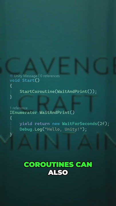 💠 | How to use Coroutines | Unity Tutorial - YouTube