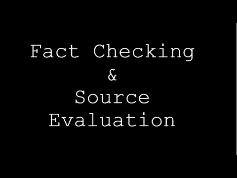 Fact Checking & Source Evaluation - YouTube