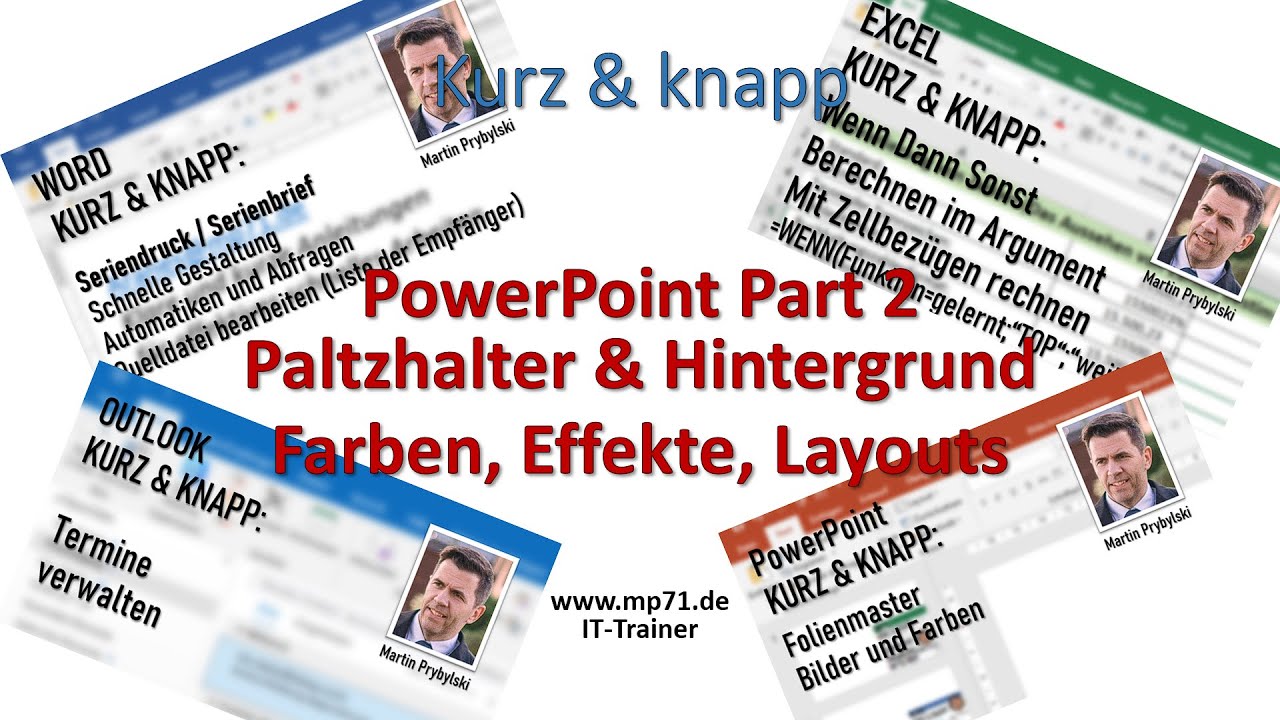 PowerPoint Grundlagen Part2: Platzhalter und Hintergrund - YouTube