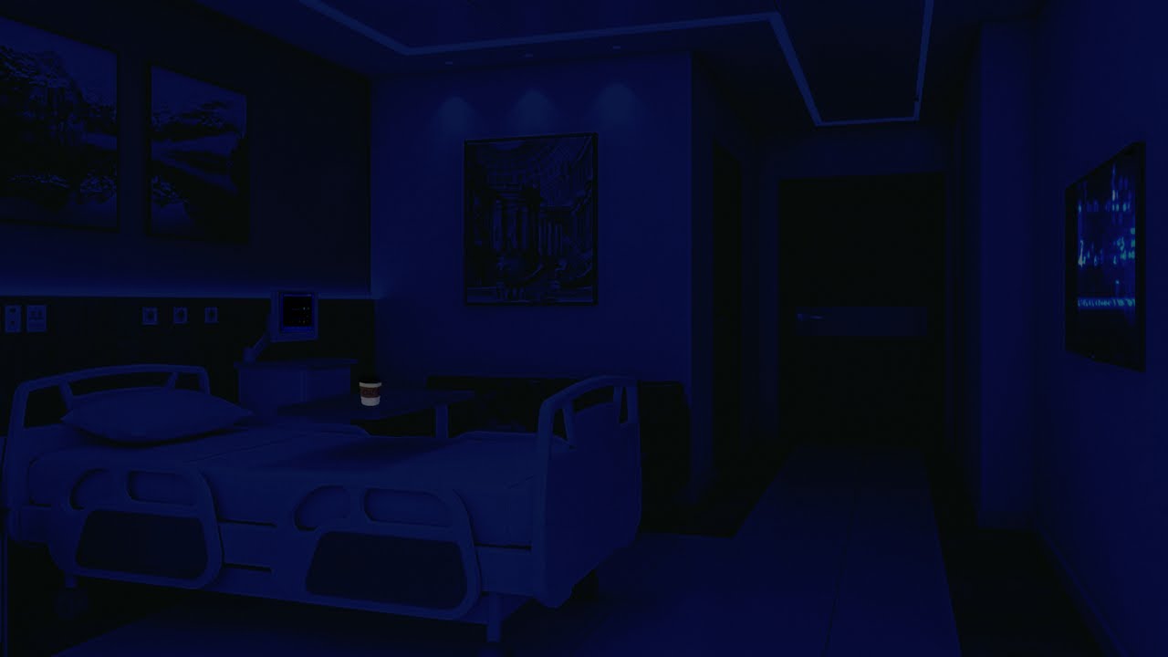 Hospital Room With Patient At Night