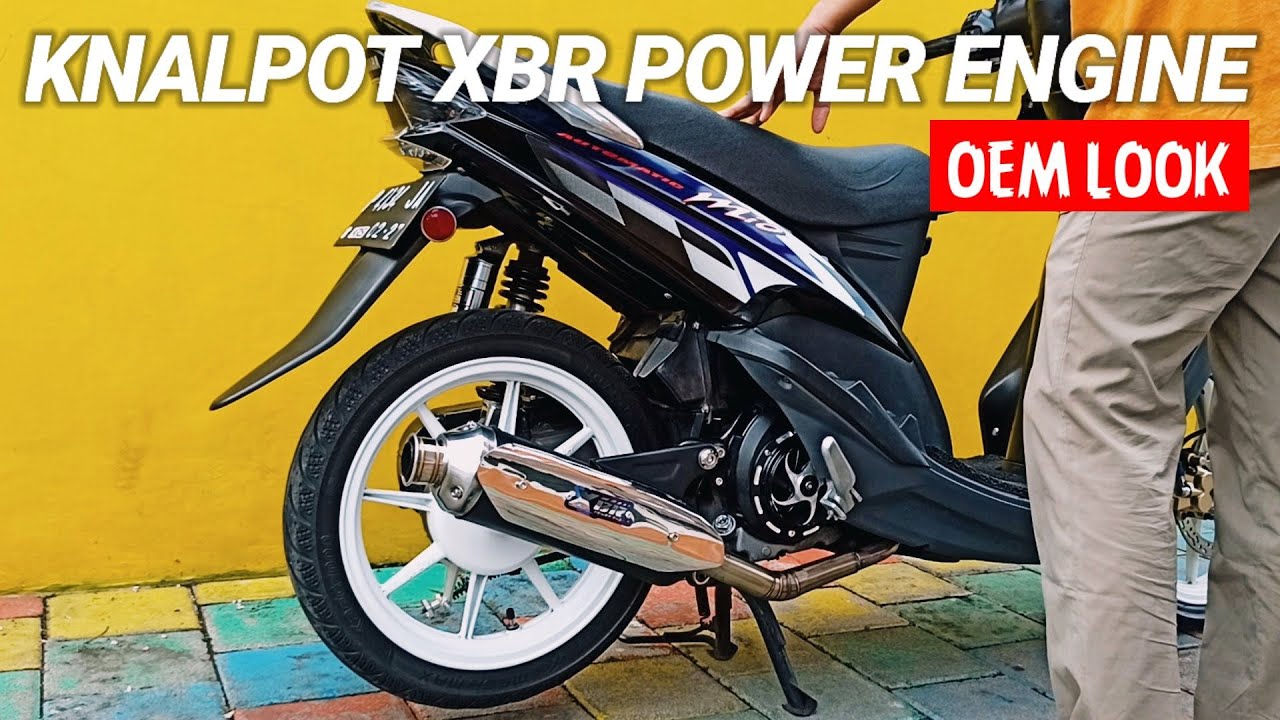 Knalpot Standar Racing XBR Power Engine Untuk Mio Sporty - YouTube