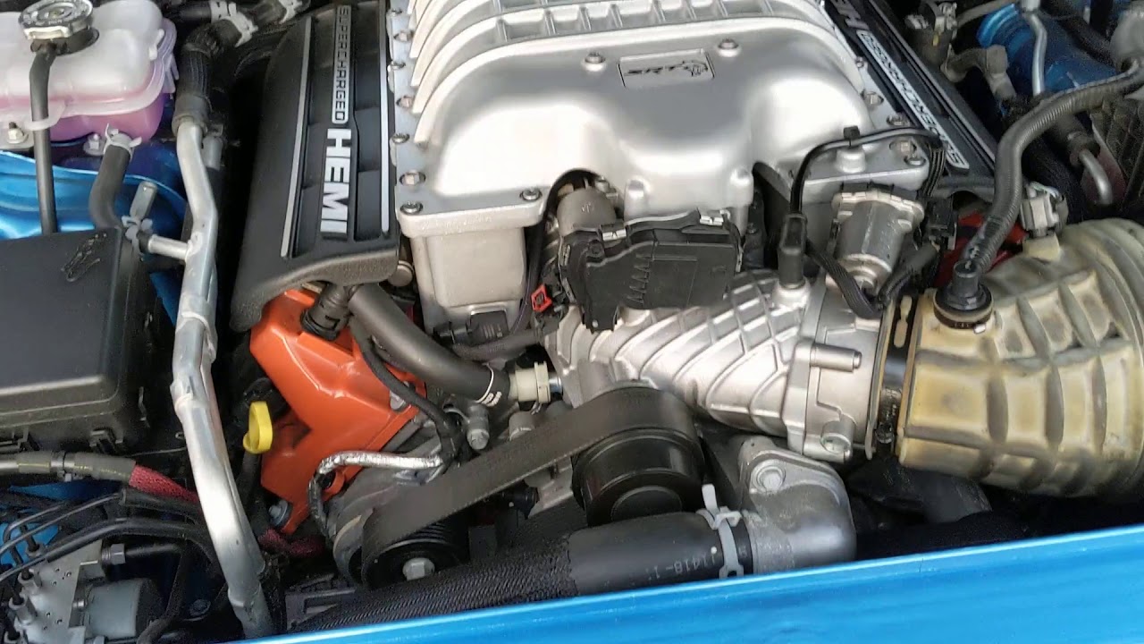How to take out Dodge Challenger Hellcat air cleaner - YouTube