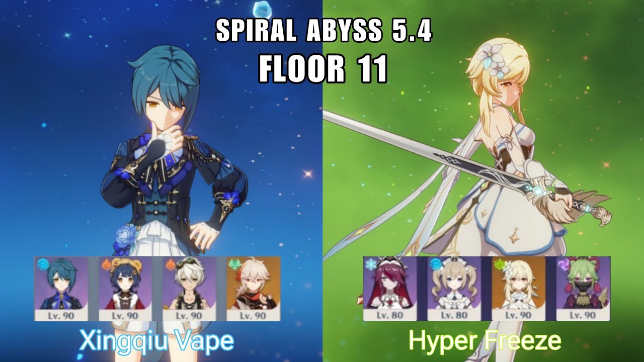 Xingqiu Vape & Hyper Freeze | Spiral Abyss 5.4 | Floor 11 | Genshin ...