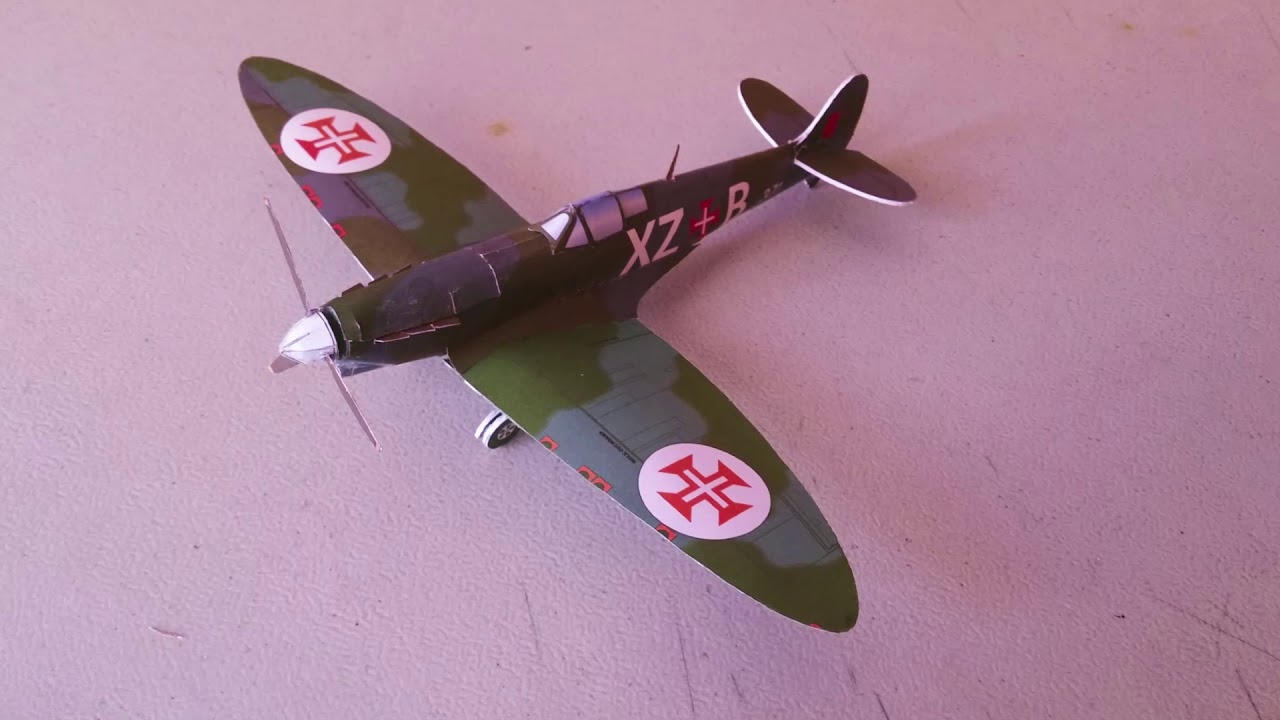 Supermarine Spitfire MK I (Portuguese) Papercraft - YouTube