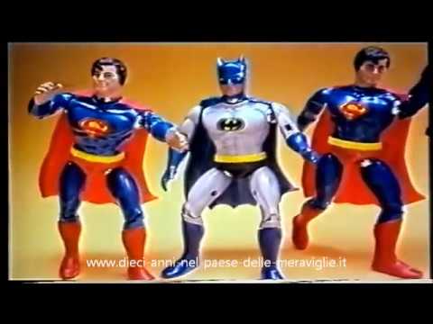 Pubblicità TV Supereroi Magnetici Superman e Batman Linea GIG Dieci ...