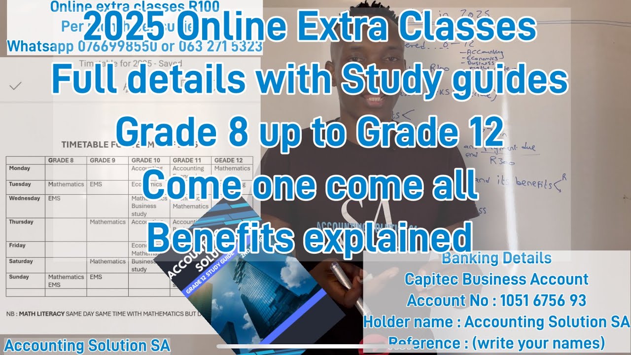 Online Extra Classes for 2025 | Grade 8 to Grade 12 - YouTube