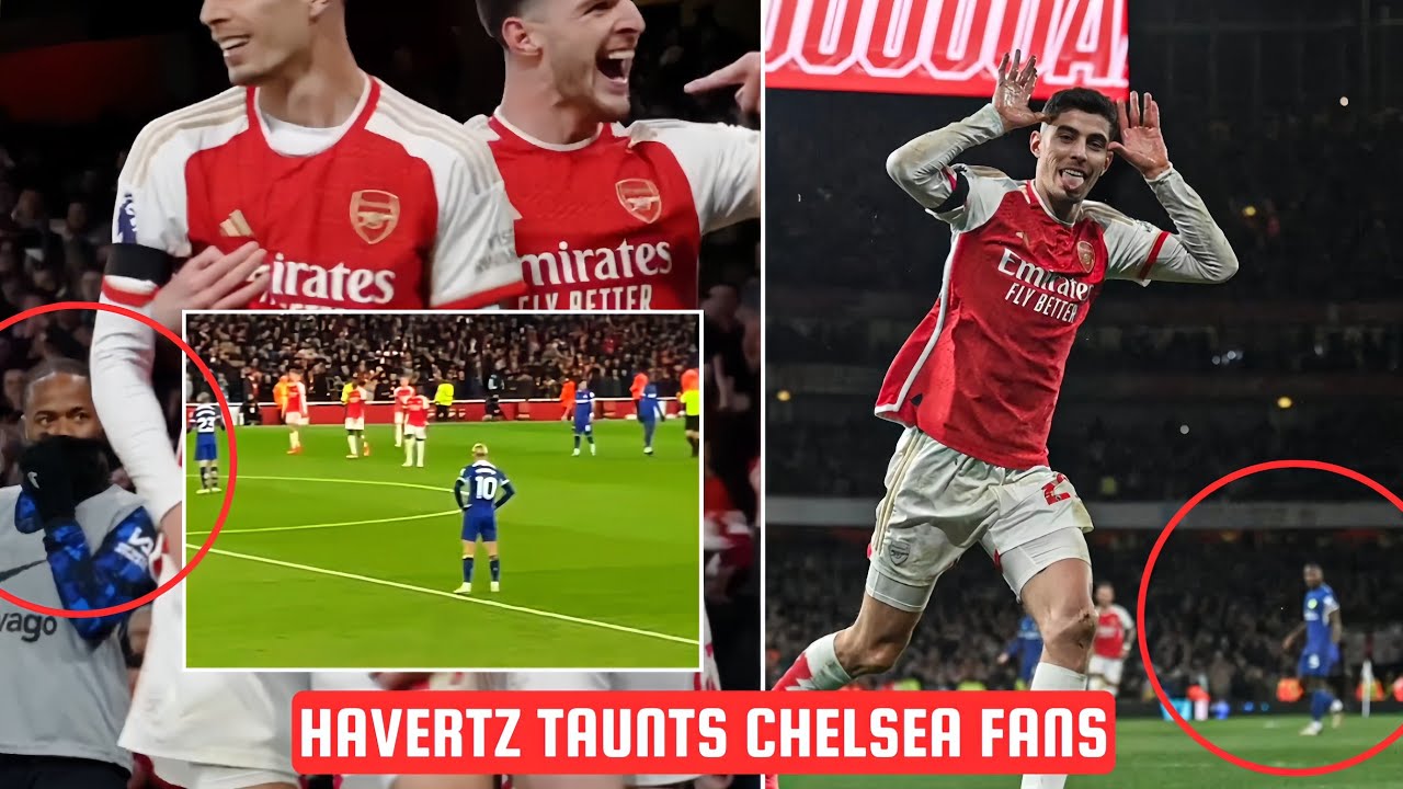 kai Havertz Celebration Against His Former Club Chelsea - YouTube