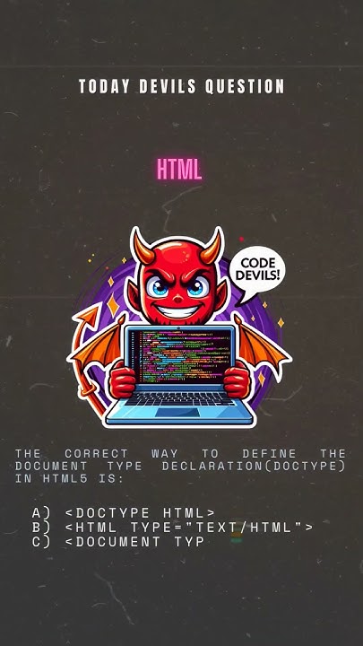 Devils Question Html Webdev Coding Learncodehtmlandcss Webdevelopment Programming