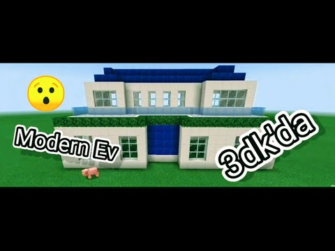 2 Dakikada Modern İki Katlı Ev Yapımı!!-Minecraft Pocket Editions