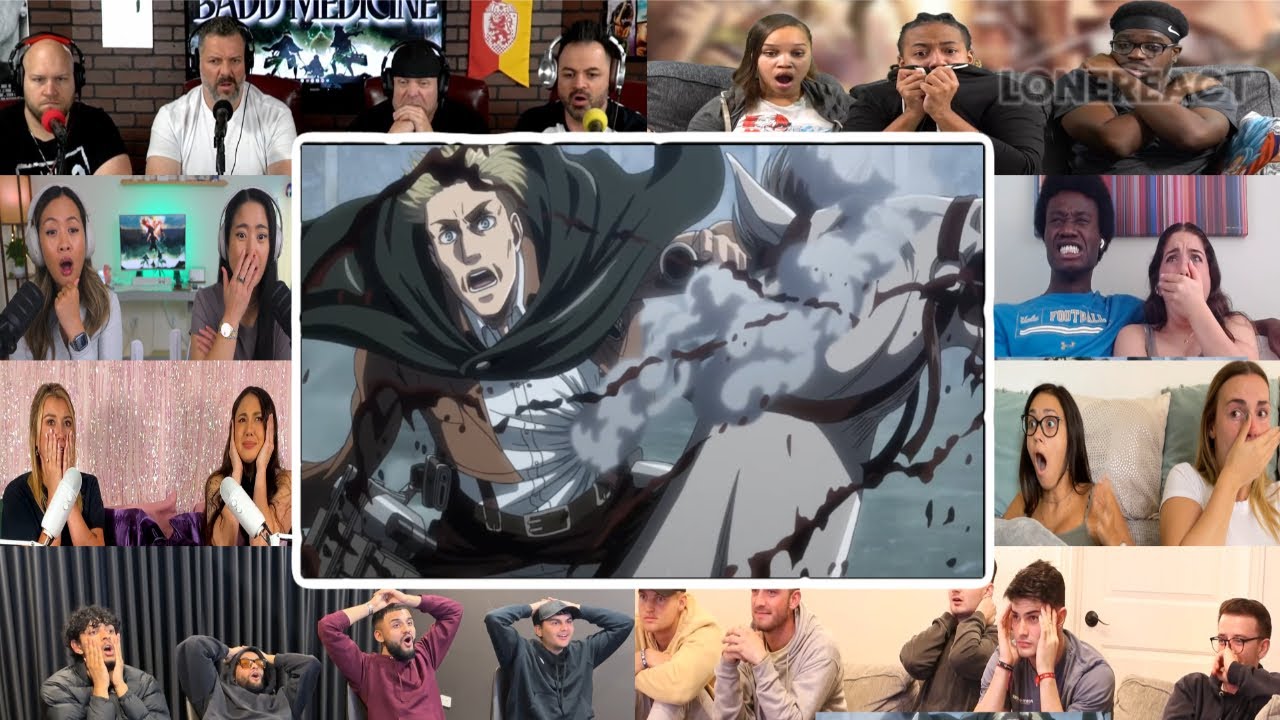 Erwin Charge Againts Beast Titan Scene - Attack on Titan S3 Ep16 ...