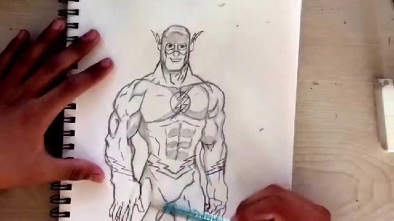 How i draw the flash Drawing The Flash (Time Lapse) - YouTube