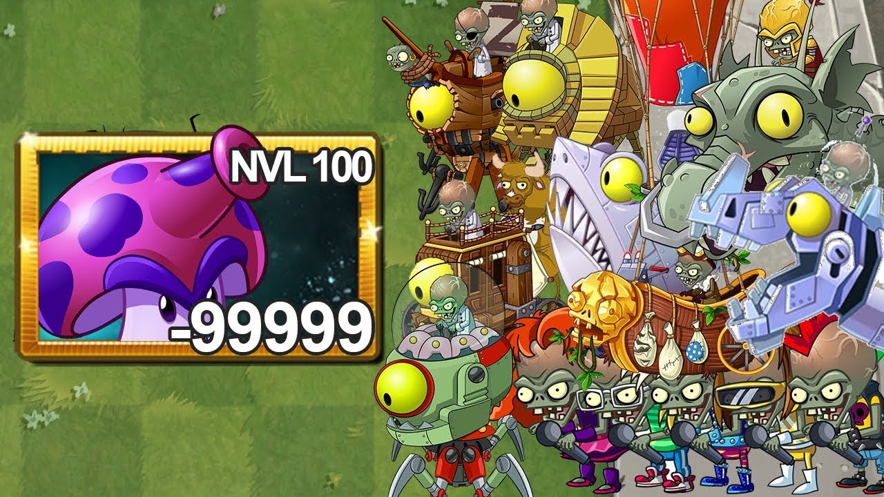 Plants Vs Zombies 2 Seta Esporada Nivel 100 Vs Todos los Zombots - YouTube