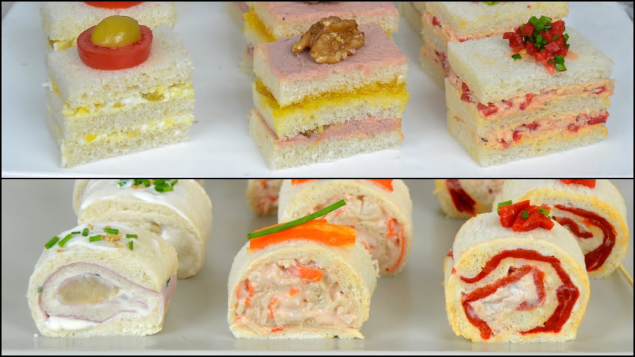 6 CANAPÉS fáciles con PAN DE MOLDE perfectos para NAVIDAD - YouTube