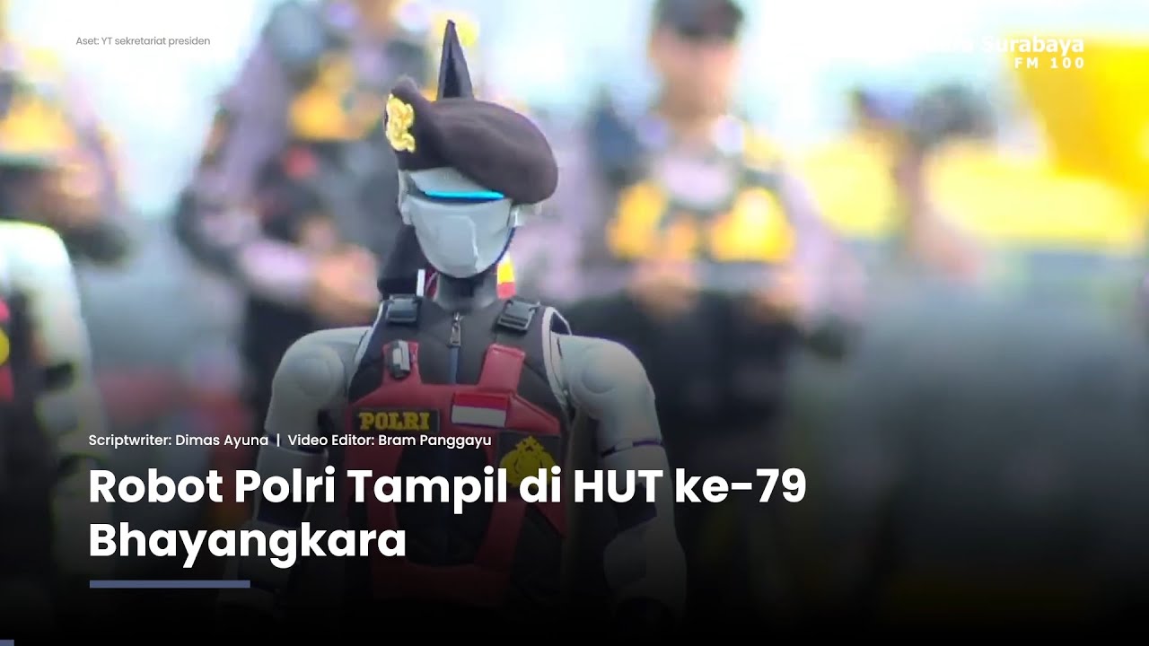 Robot Polri Tampil di HUT Ke-79 Bhayangkara - YouTube