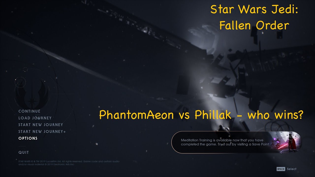 Star Wars Jedi Fallen Order PhantomAeon vs Phillak - YouTube