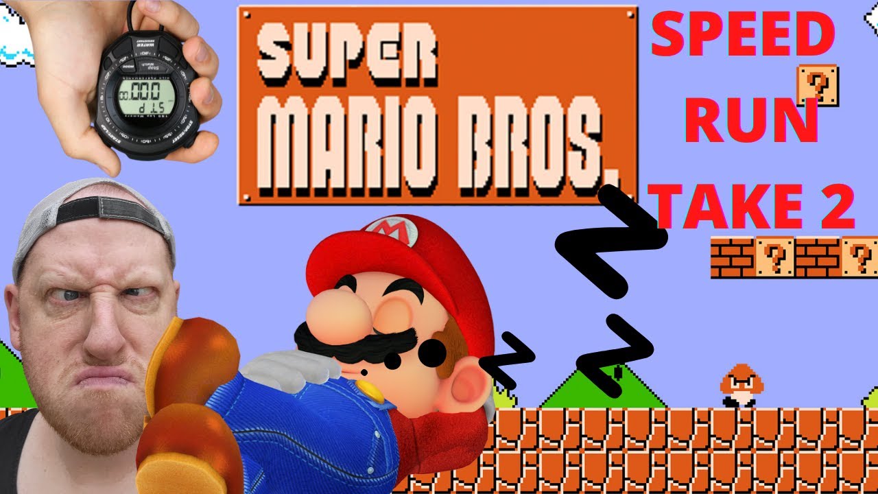 Super Mario Bros speed run take 2 level 1-1 - YouTube