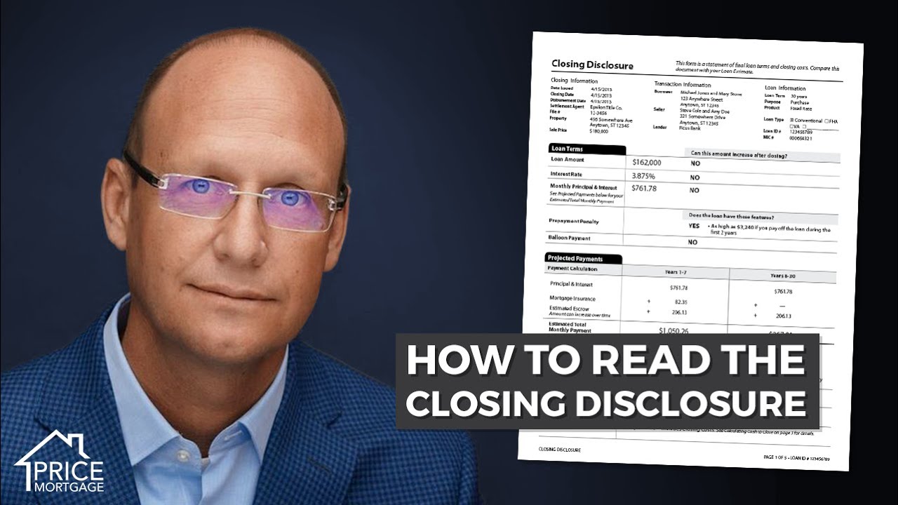 How To Read The Closing Disclosure - YouTube