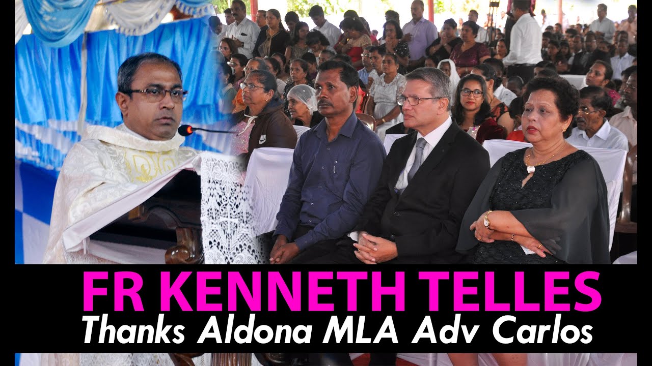 Fr Kenneth Teles thanks Aldona MLA Adv Carlos at feast mass - St Joseph ...