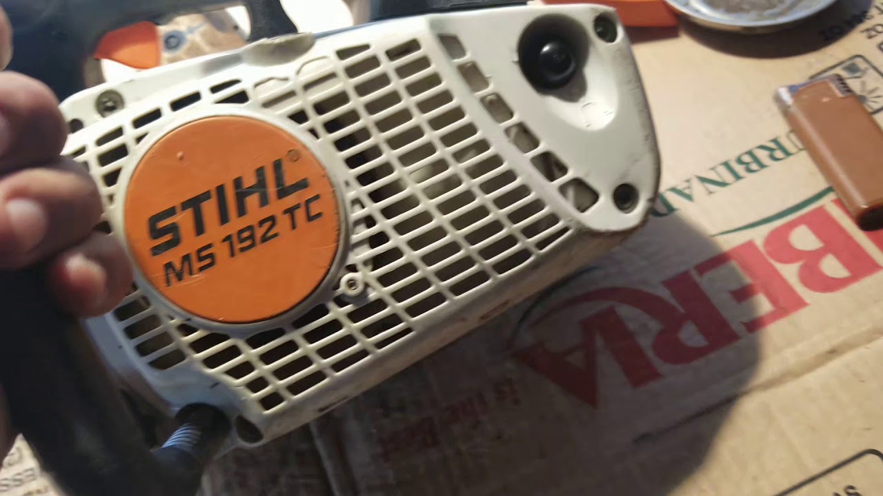 stihl ms 192 tc chainsaw cortadora de arboles - YouTube