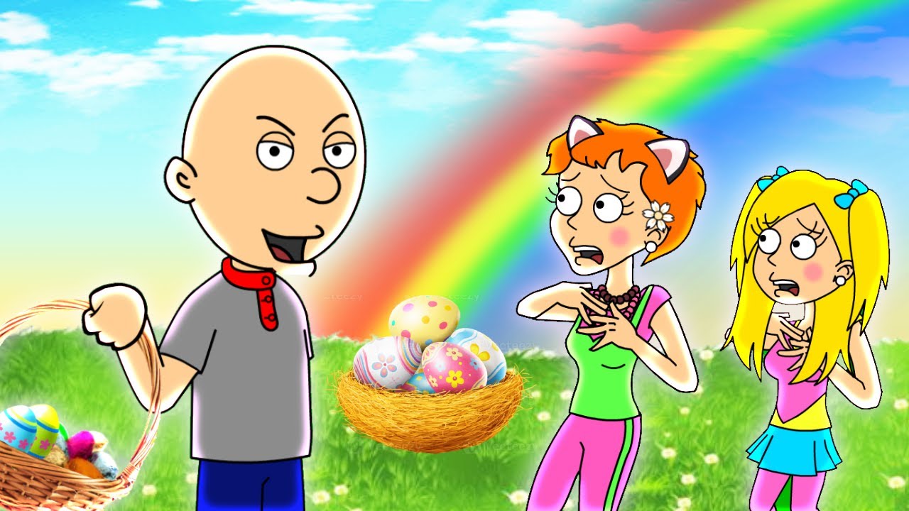 Classic Caillou steals his siblings Easter eggs /Grounded - YouTube