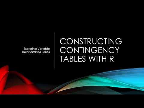 Constructing Contingency Tables with R - YouTube