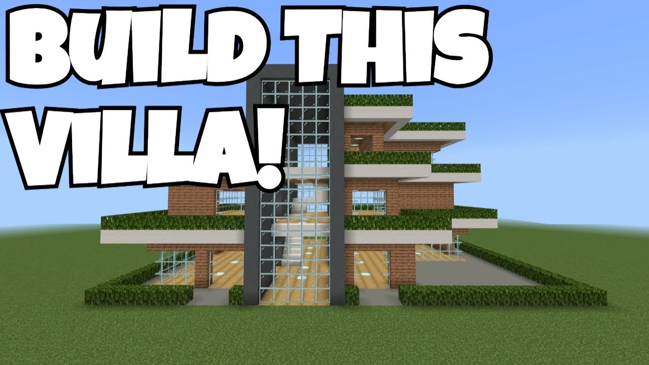 How to build a Modern Villa in Minecraft Tutorial - YouTube