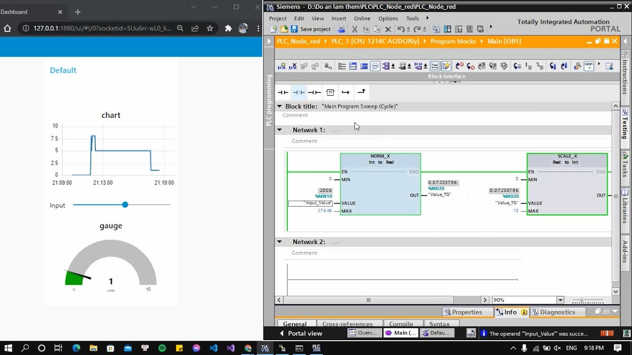 Đọc và ghi dữ liệu giữa PLC S7-1200 và Node RED - YouTube