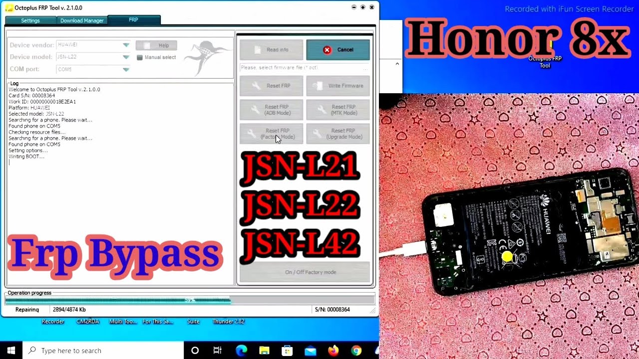 Honor 8X Frp Bypass | JSN-L21,JSN-L22,JSN-L42 Google Account Unlock ...