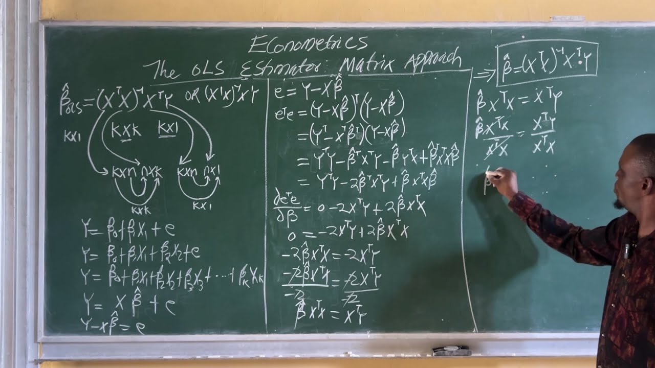 The OLS Estimator: Matrix Approach - YouTube