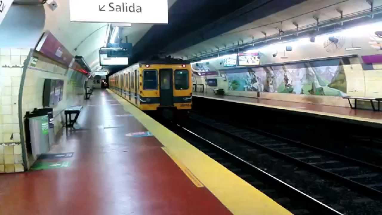 Subte línea E - CAF GEE chapa P - YouTube