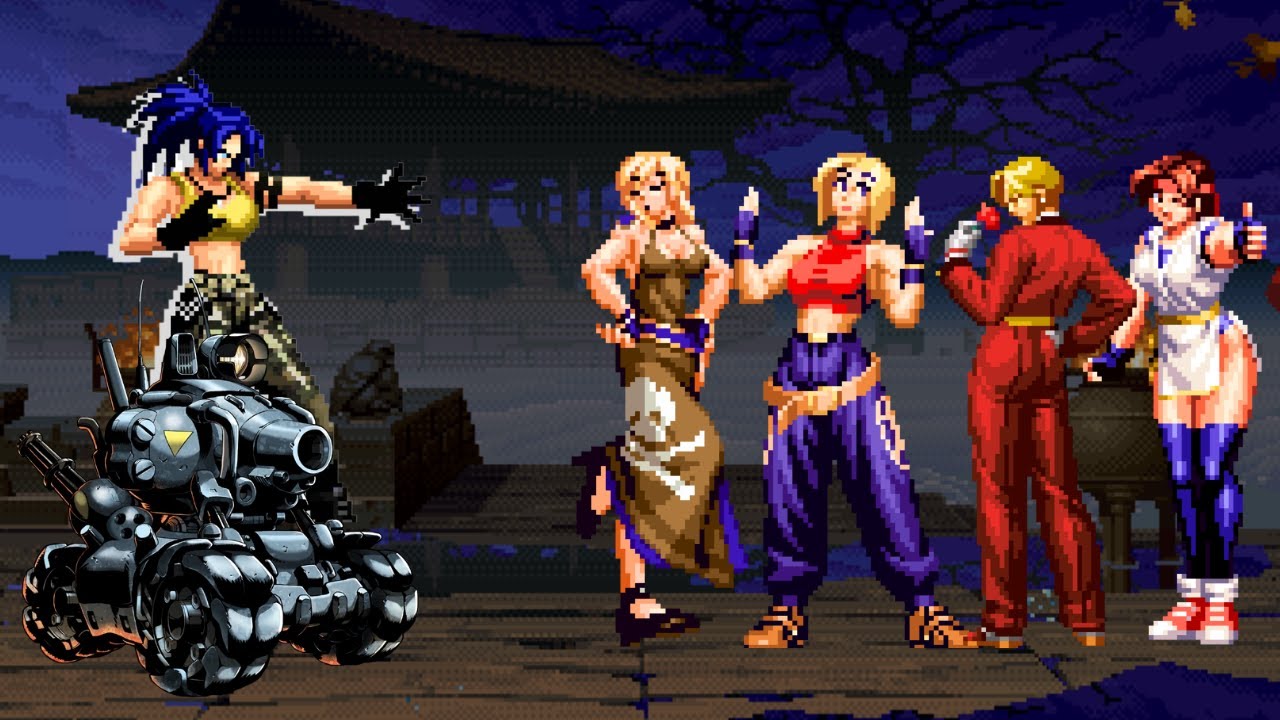 [KOF Mugen] Leona XIV vs Blue Mary Team - YouTube
