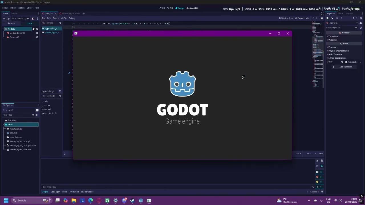 Godot Engine 4D Cube - YouTube