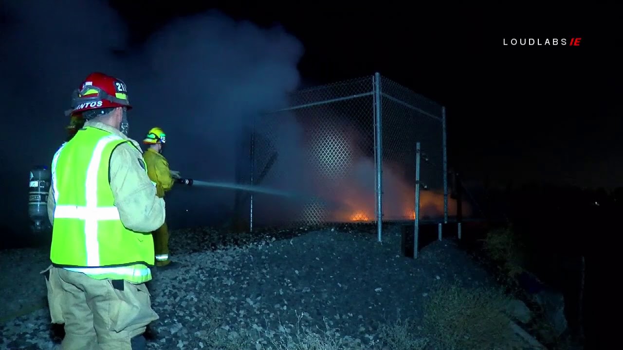 Old Railroad Bridge Fire / Colton 8.20.18 - YouTube