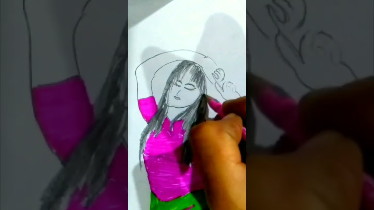 very easy drawing trick .creative mind - YouTube