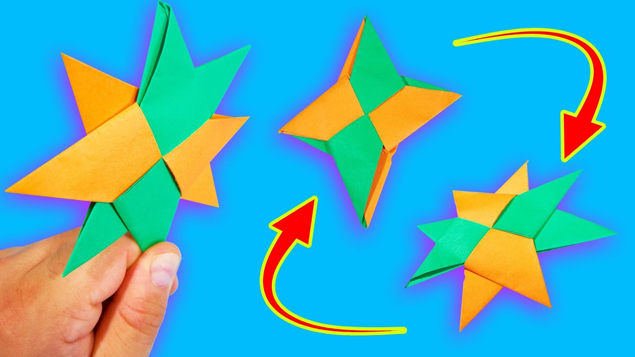 Cum sa faci stea ninja din hartie. Origami Ninja Star Shuriken. - YouTube