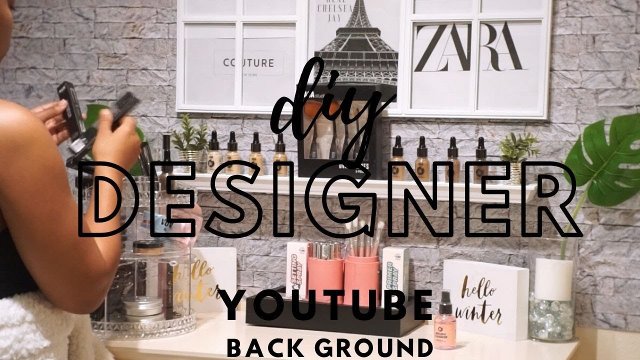 DIY DESIGNER YOUTUBE BACKDROP EASY AND AFFORDABLE 2020 - YouTube