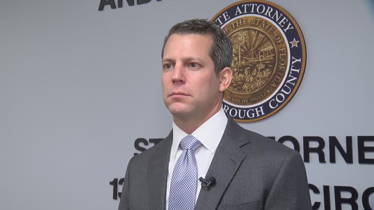 Andrew Warren speaks on the charges filed against 11 looting suspects ...