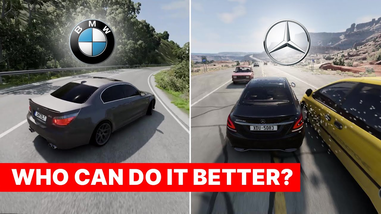 Mercedes C63S AMG vs BMW M5: Ultimate Backroad Battle! #bmw #mercedes # ...