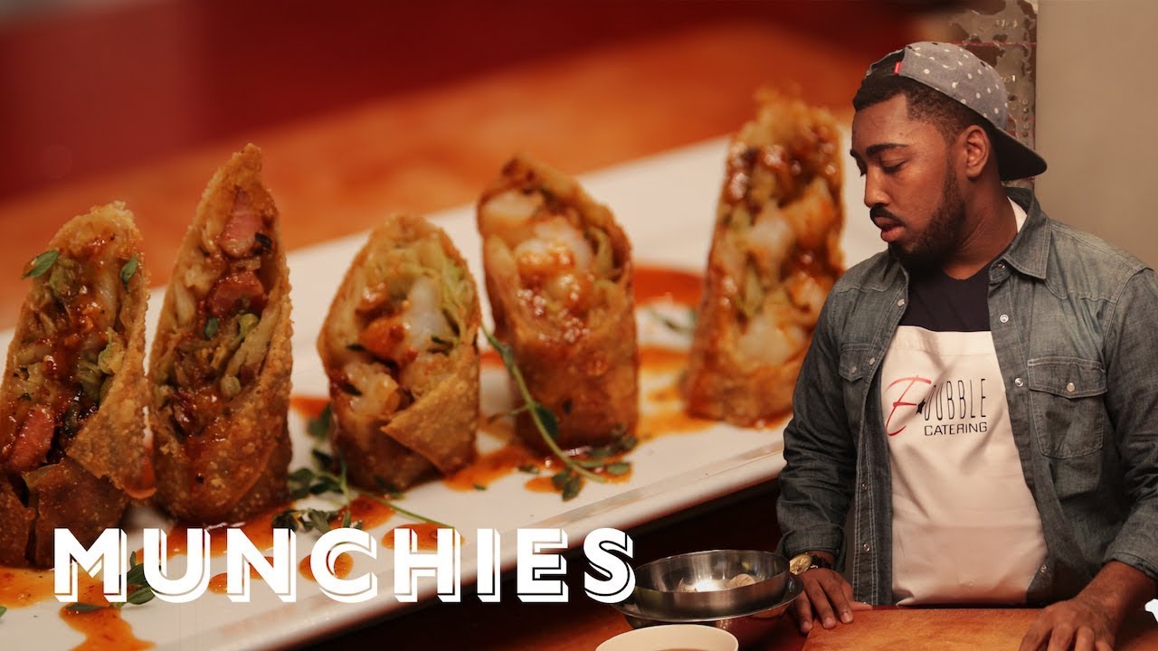 How to Make Egg Rolls with Chef E-Dubble - YouTube