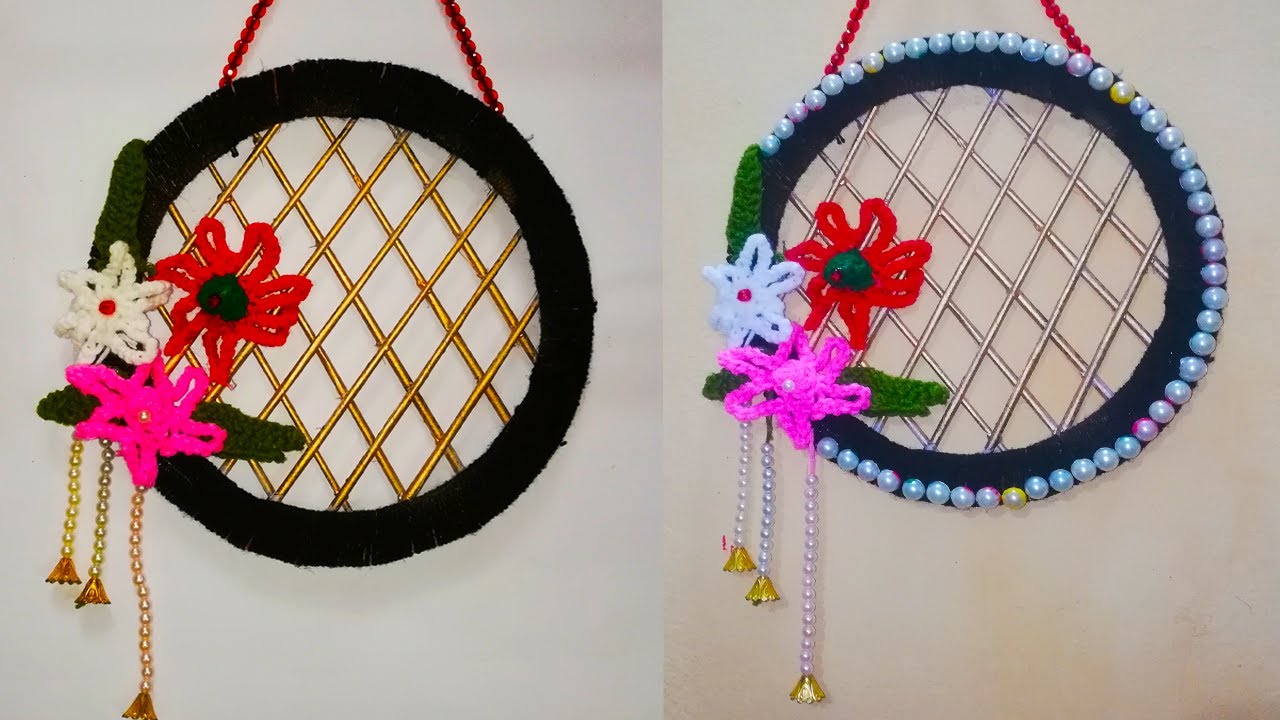 Best Out of Waste Woolen Wall Toran Hanging Woolen Craft Ideas ...