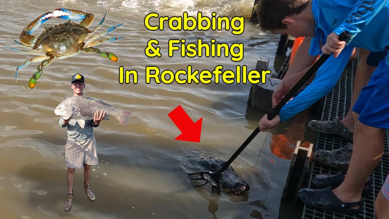 Crabbing and Fishing In Rockefeller - YouTube