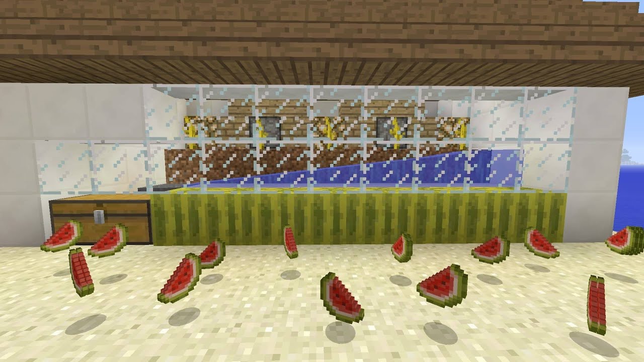 Minecraft tutorial #29 pompoen/meloen automatische farm - YouTube