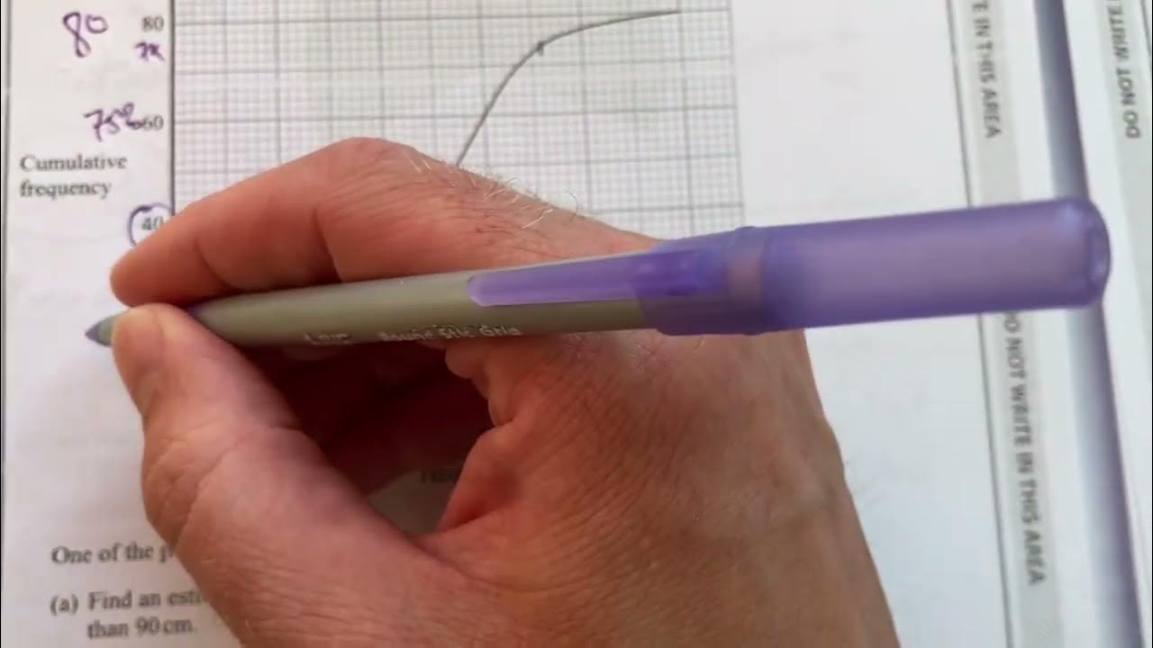 Maths GCSE Higher Paper 3 Q13 2023 cumulative frequency - YouTube