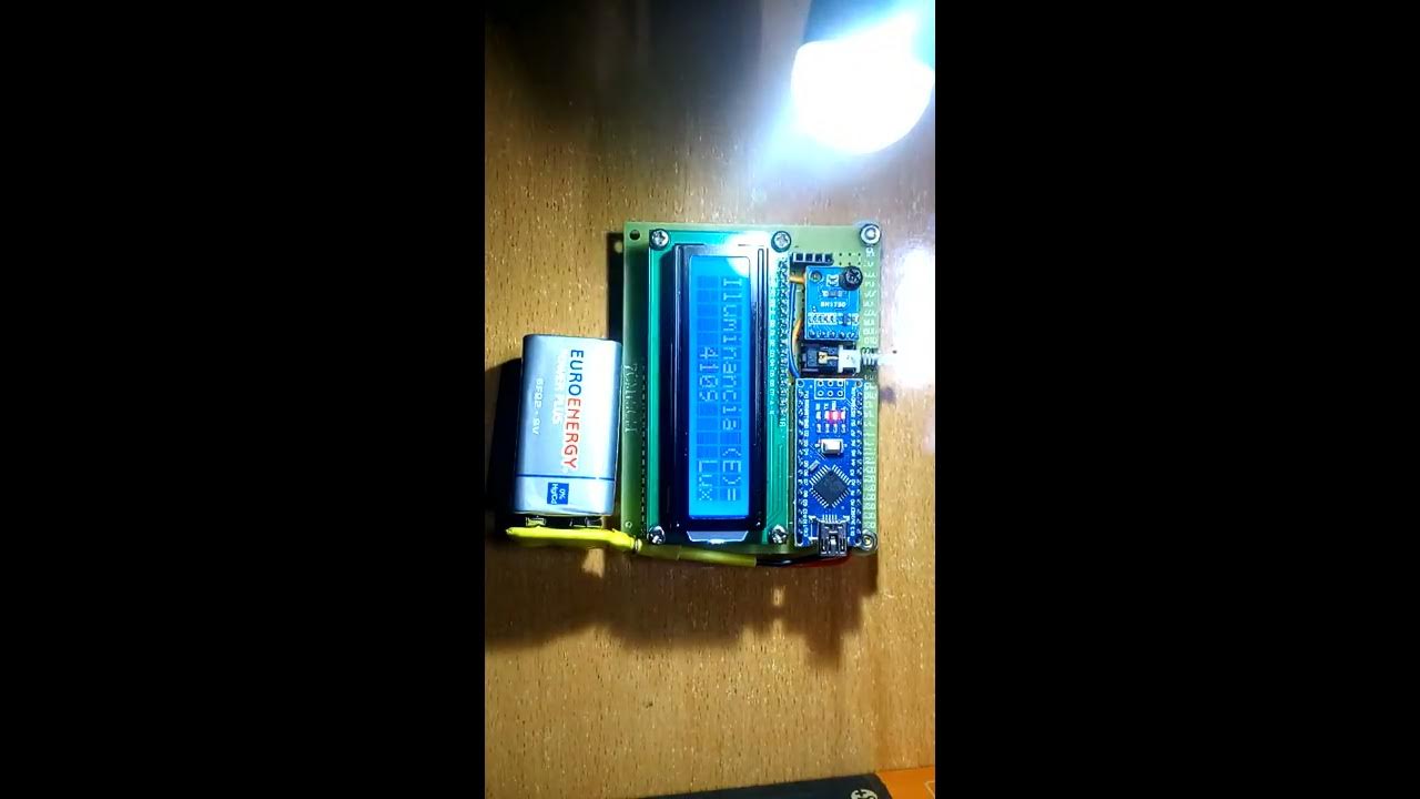 Light sensor. BH1750 .LCD 16x2 I2C . Arduino nano - YouTube